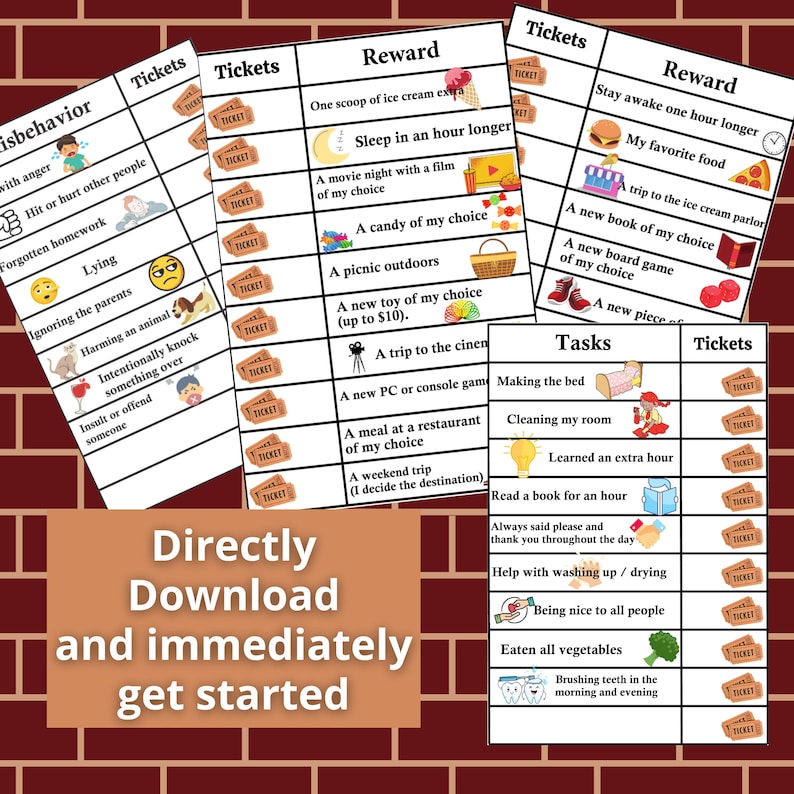 Reward System for Children | Incentive System for Daily Tasks ...