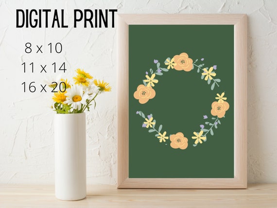 Printable Digital Download Floral Print-8x10-11x14-16x20 | Etsy