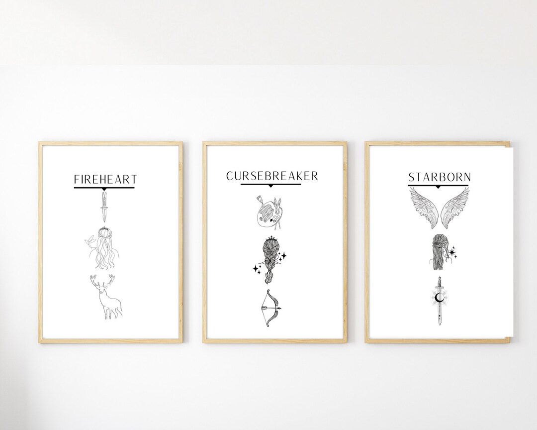 Feyre, Bryce, Aelin Print, ACOTAR, TOG, Crescent City Digital Download ...