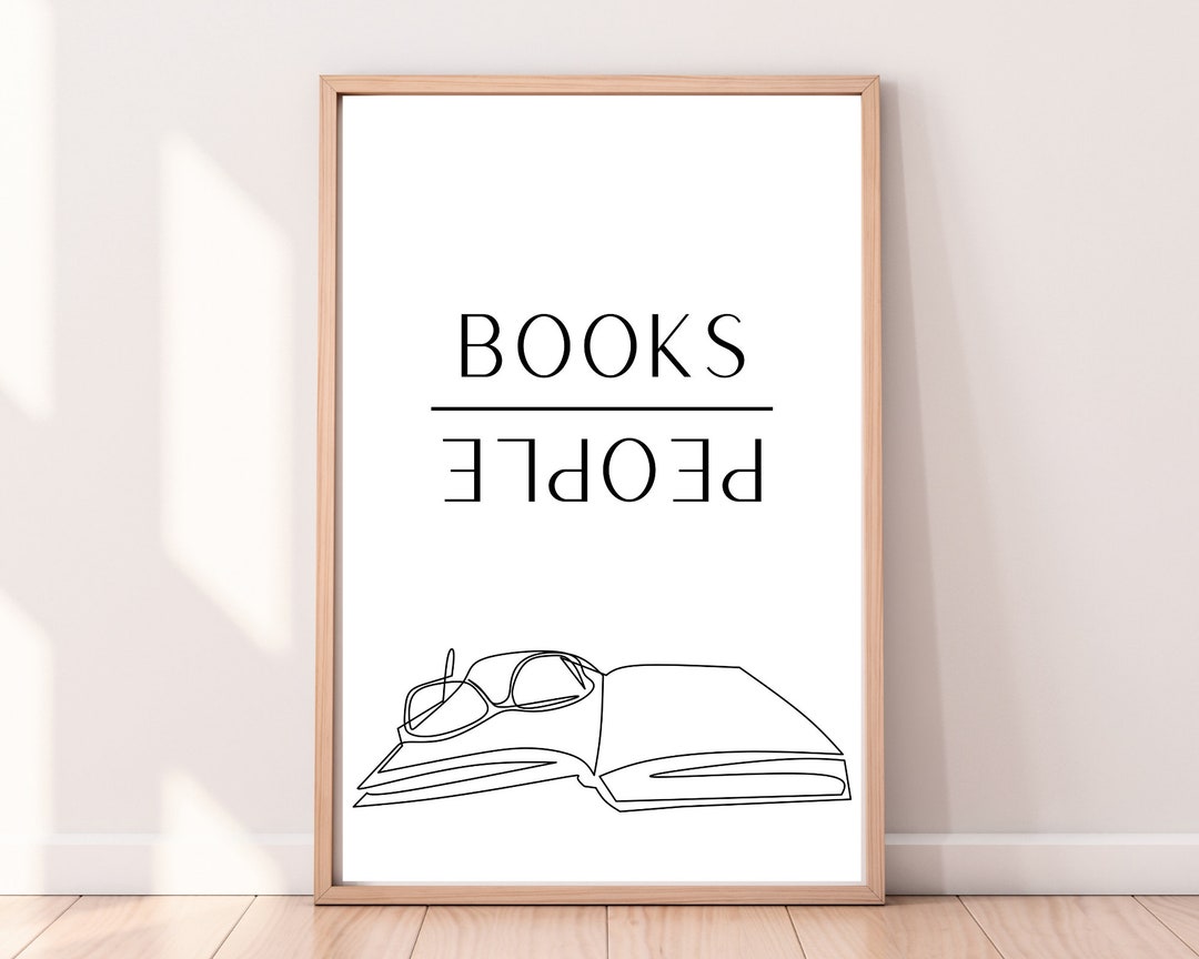 Bookish Wall Deco Books Over People Reader Digital Download-8x10-11x14 ...