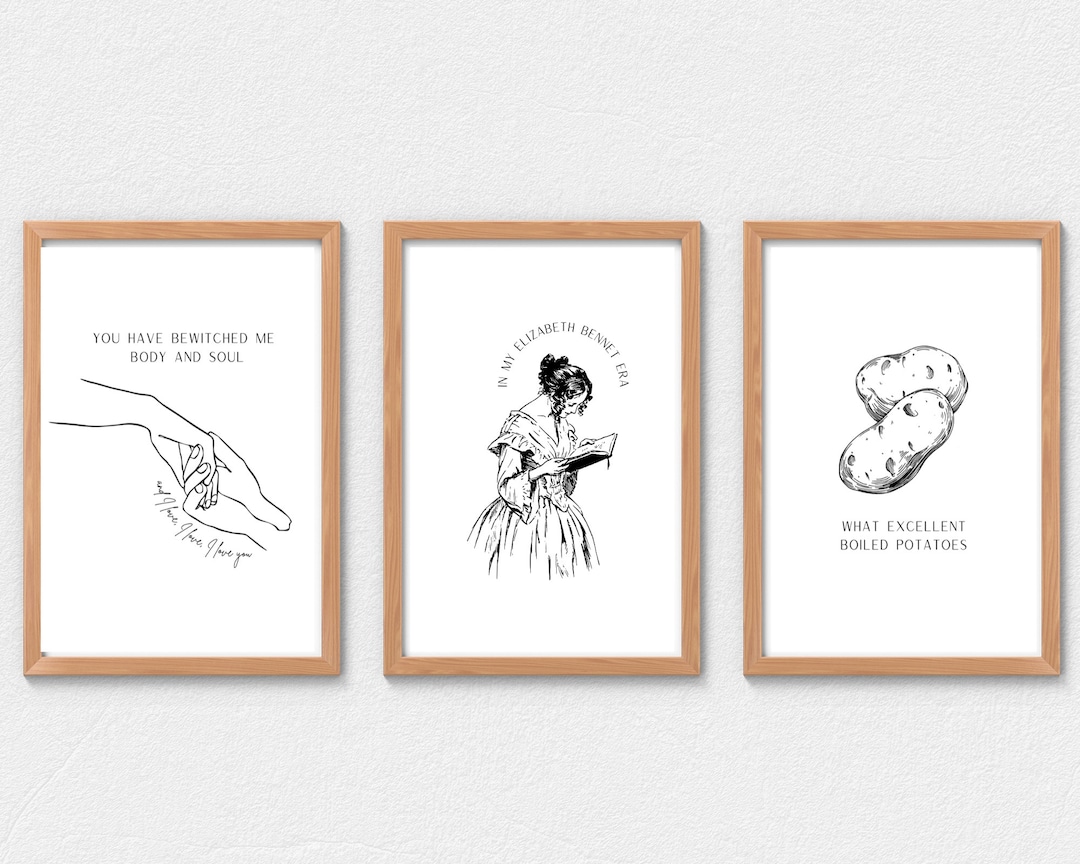 Pride and Prejudice Quotes - Digital Download Three-print Set ...