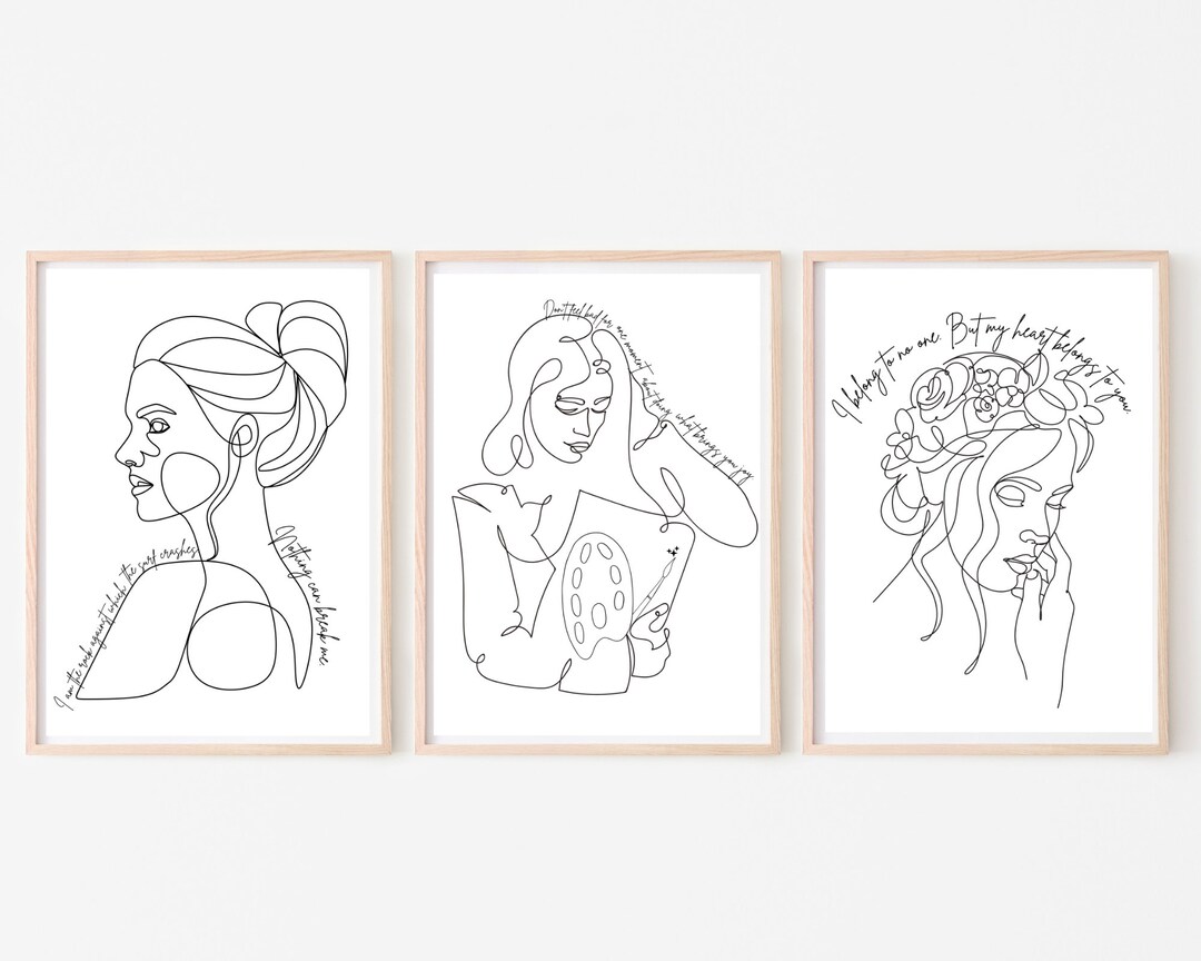 ACOTAR Archeron Sisters Line Art Print Bundle (digital Download) - Etsy