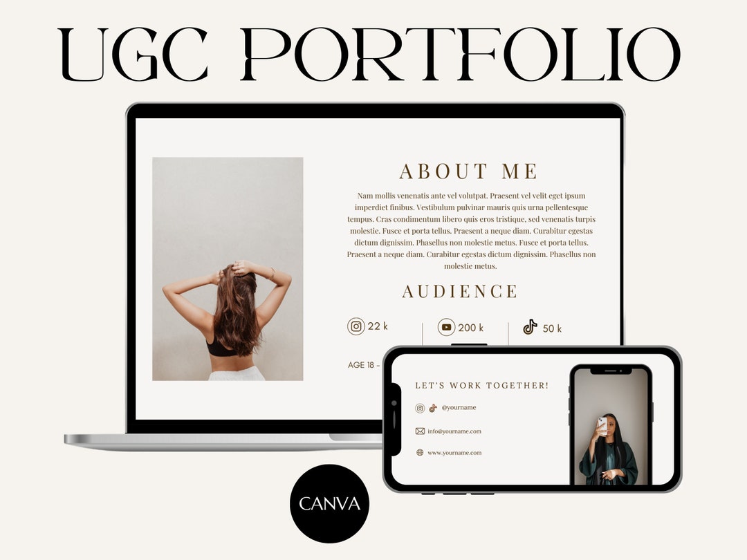 UGC Portfolio UGC Template UGC Media Kit Minimal Ugc - Etsy