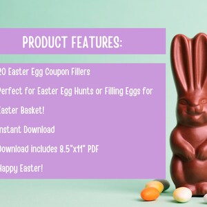 Easter Egg Hunt Coupons, Non-candy Basket Stuffers (PDF Download) - Etsy