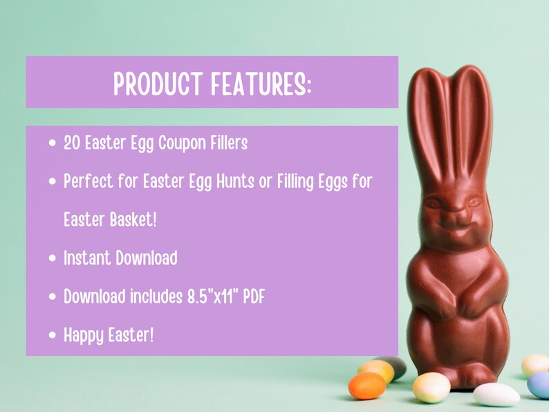 Easter Egg Filler Coupons, Gift for Kids, Easter Egg Filler, Printable ...