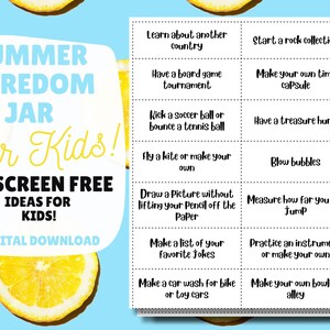 Printable Kids Summer Activity Ideas | Boredom Jar | Low Prep ...