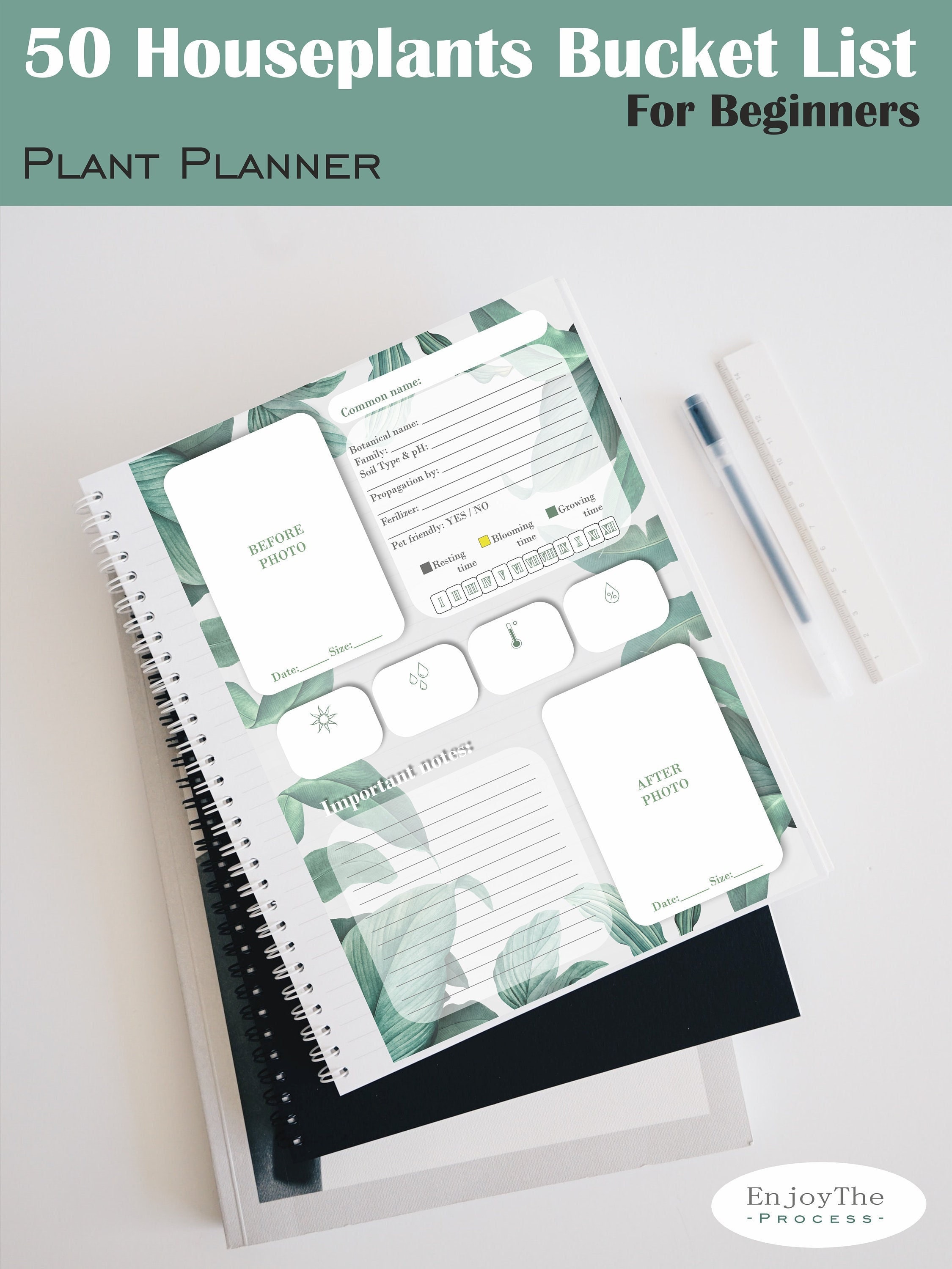 Plant Planner, Printable Plant Planner, Bucket List, for Plant Parents ...