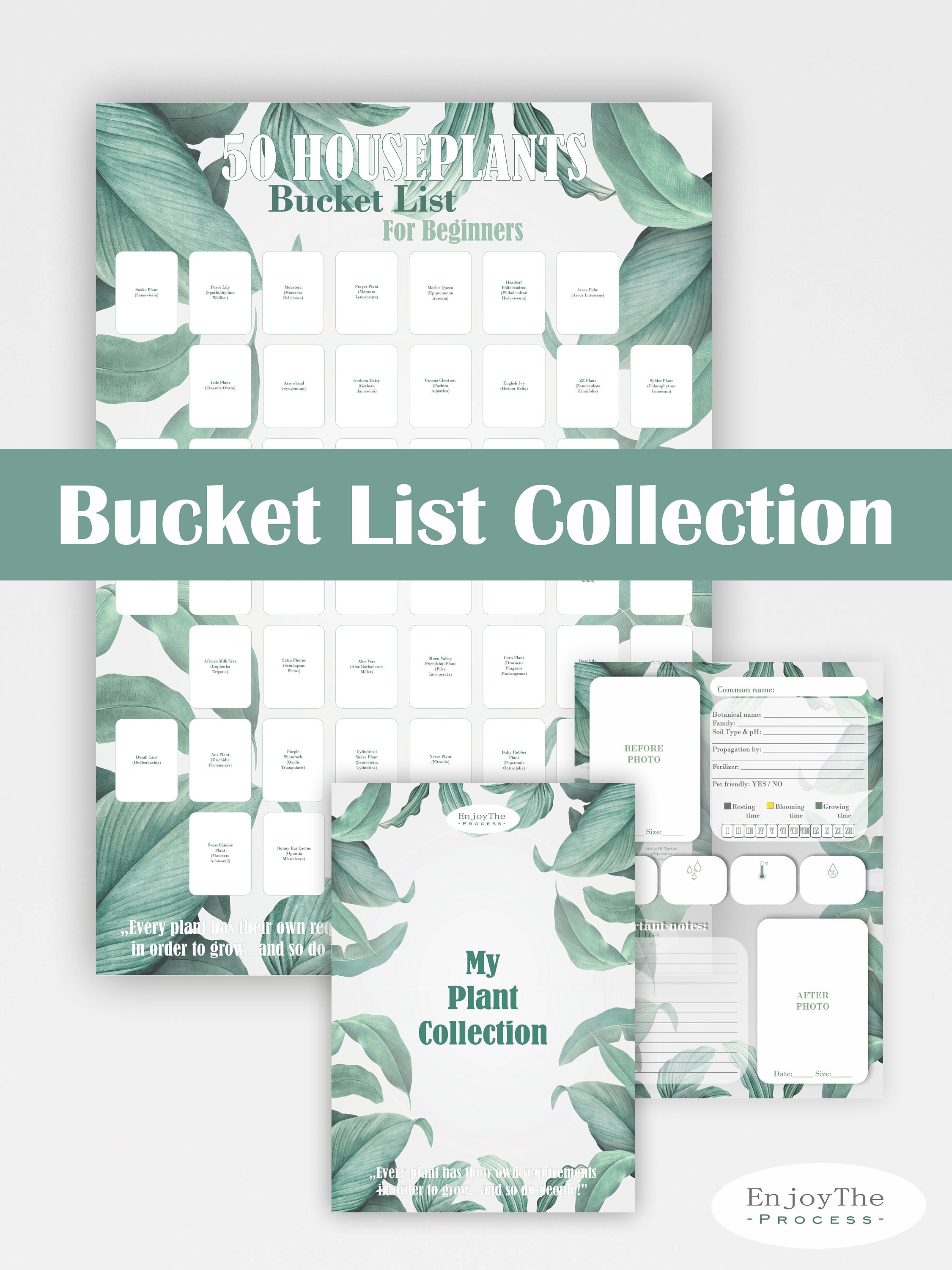 Plant Planner, Printable Plant Planner, Bucket List, for Plant Parents ...