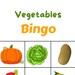 Printable VEGETABLE Themed BINGO Game for Preschool, Toddlers ...