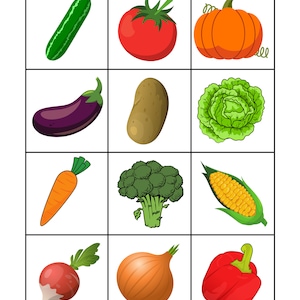 Printable VEGETABLE Themed BINGO Game for Preschool, Toddlers ...