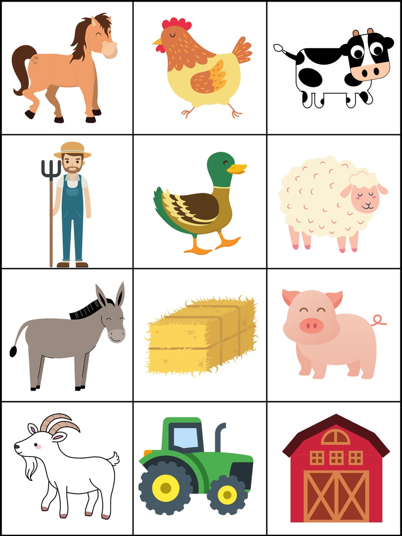 Printable FARM Themed BINGO Game For Preschool Toddlers Etsy printable-farm-themed-bingo-game-for-preschool-toddlers-etsy