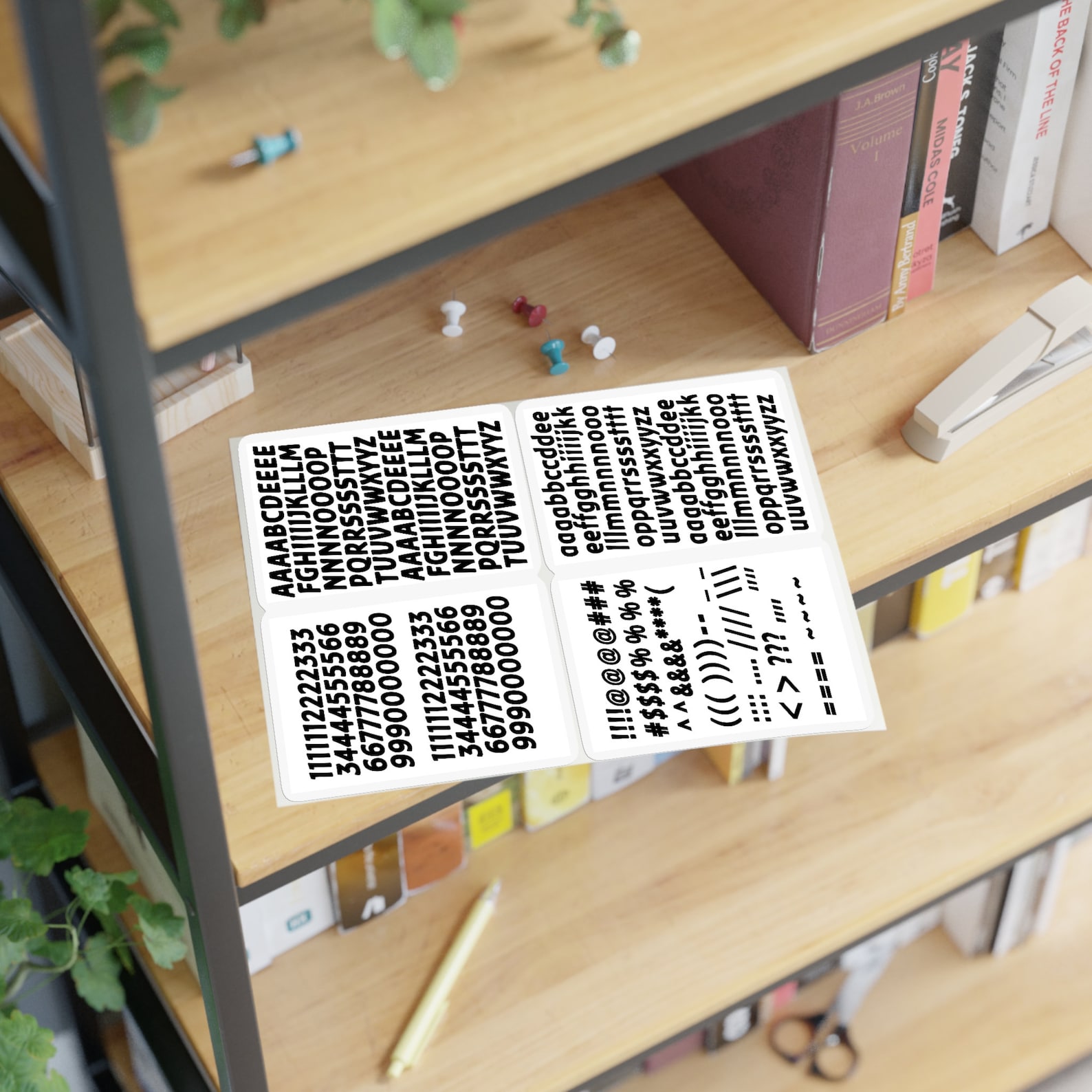 Alphabet, Number, & Symbols - Upper Lower Case Sticker Sheets - Etsy