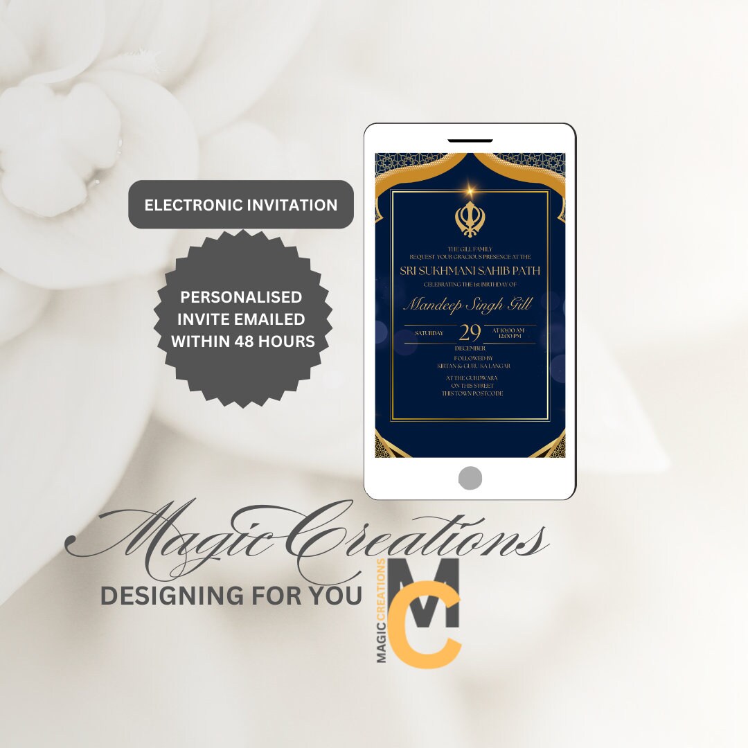 Sukhmani Sahib Path Invitation Template Digital Editable I Sukhmani ...