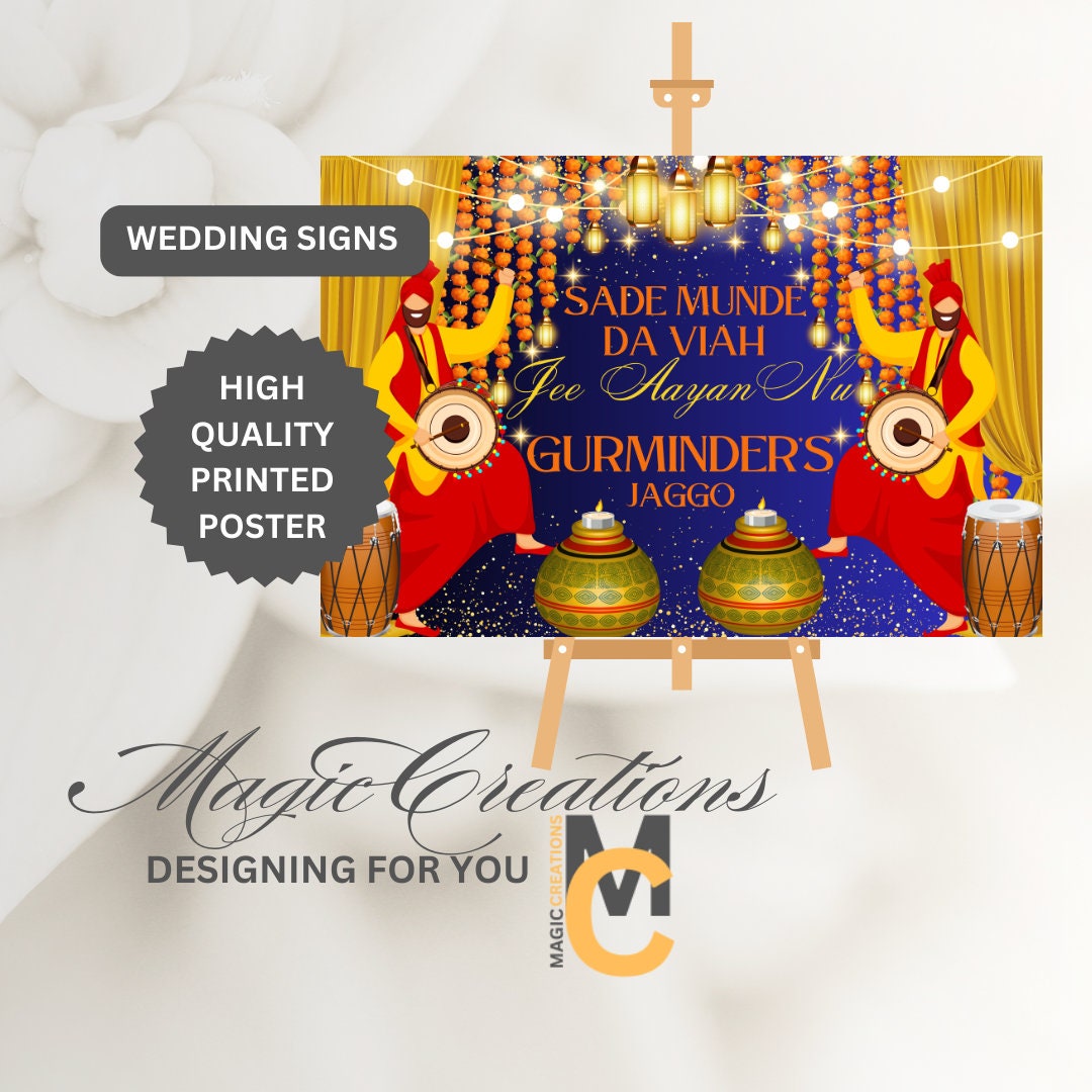 Jaggo Welcome Poster, Punjabi Wedding Poster, Punjabi Wedding, Punjabi ...