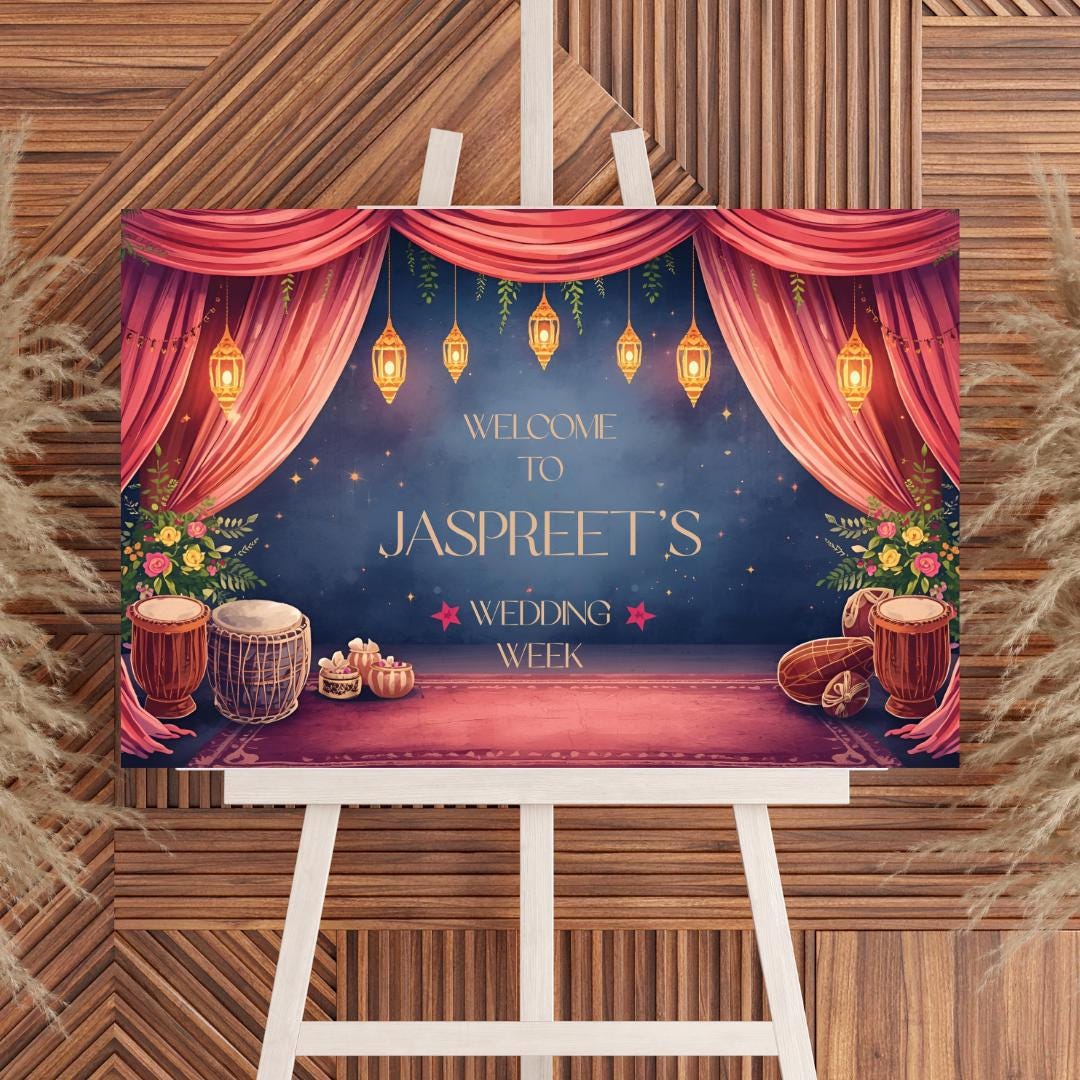 Jaggo Maiyan Welcome Sign Jago Welcome Sign for Sangeet Jaggo Indian ...
