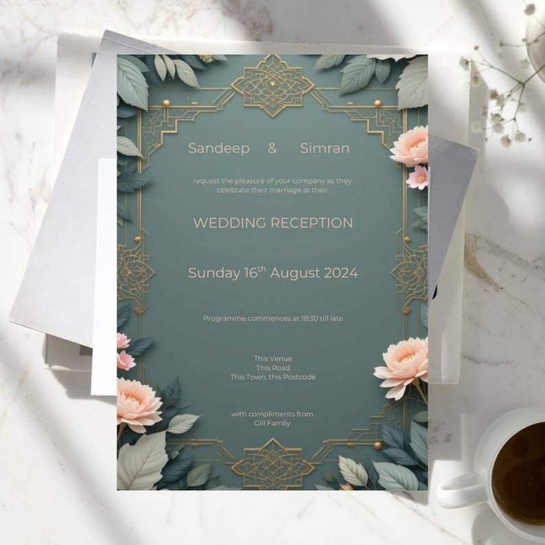 Indian Wedding Invitation Canva Template | Animated Video Invite MP4 ...