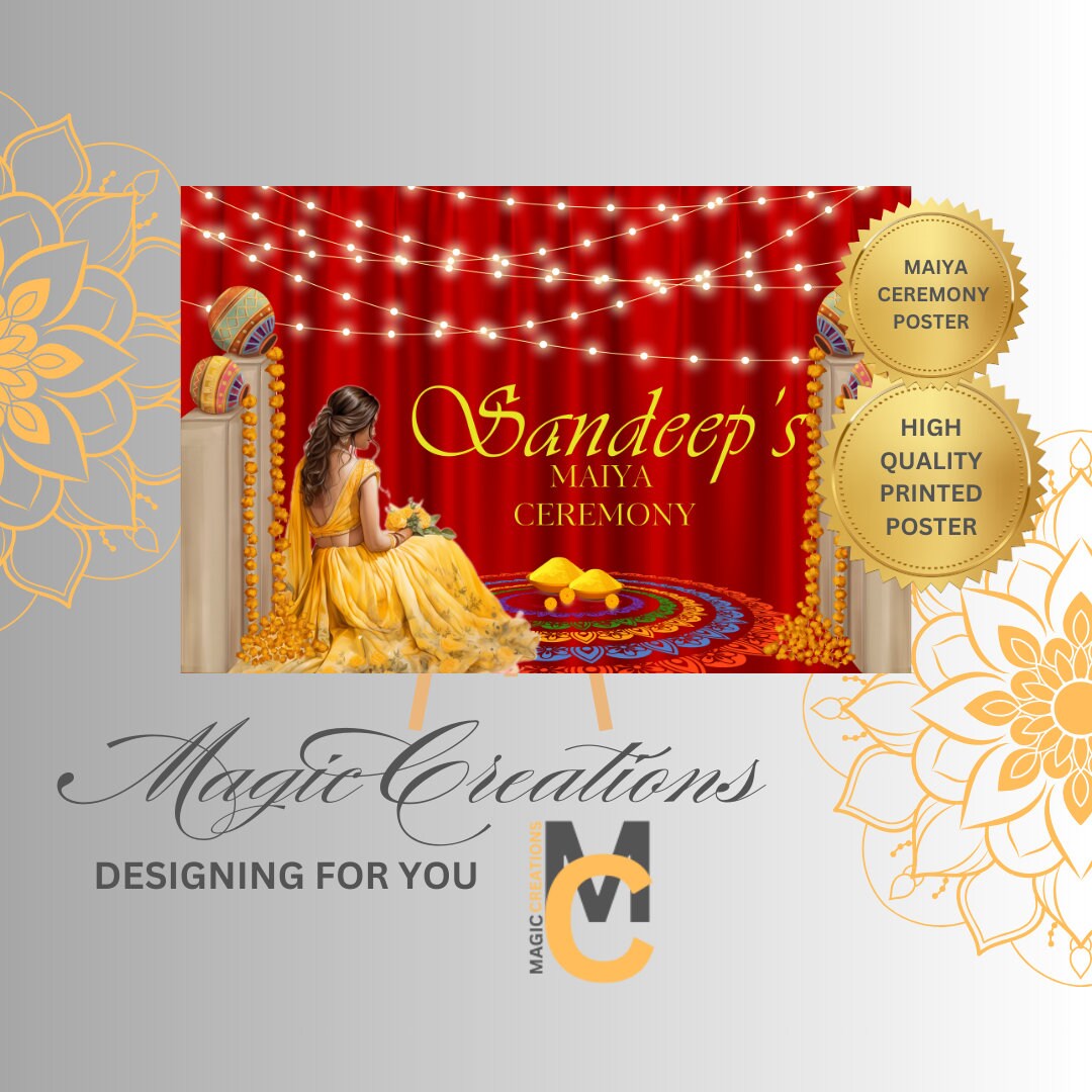 Maiya Welcome Sign, Maiya Wedding Sign, Maiya Ceremony Poster, Punjabi ...