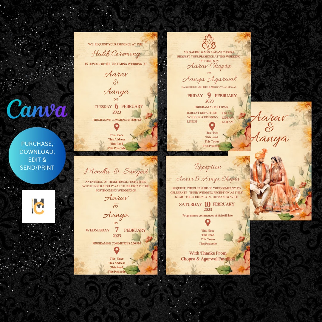 Hindu Wedding Invitation Template Mp4,invitation, Hindu Ceremony ...