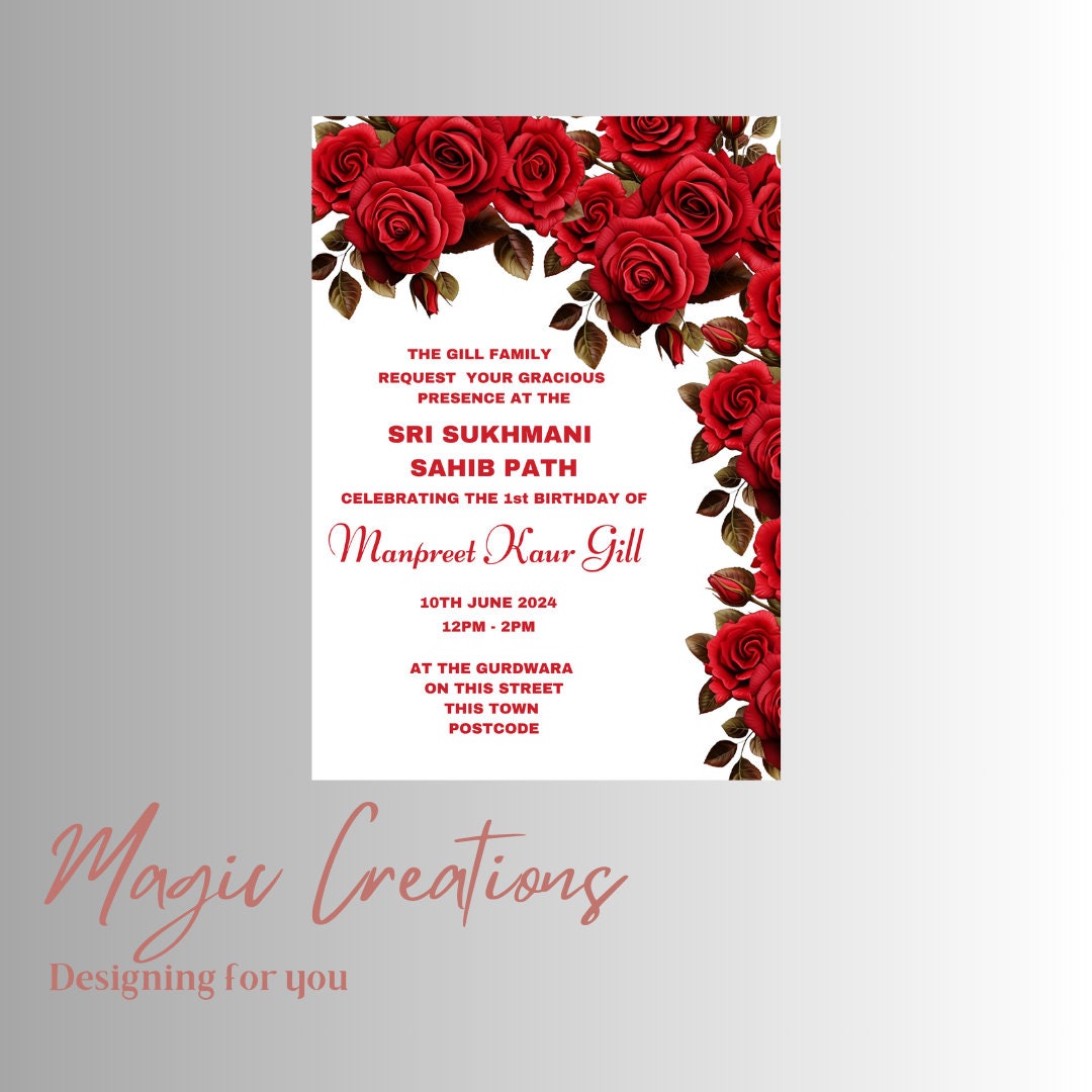 Sukhmani Sahib Path Invitation Template Digital Editable I Sukhmani ...