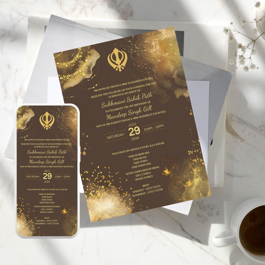 Editable Sukhmani Sahib Path Invitation, Sukhmani Sahib Path Digital ...