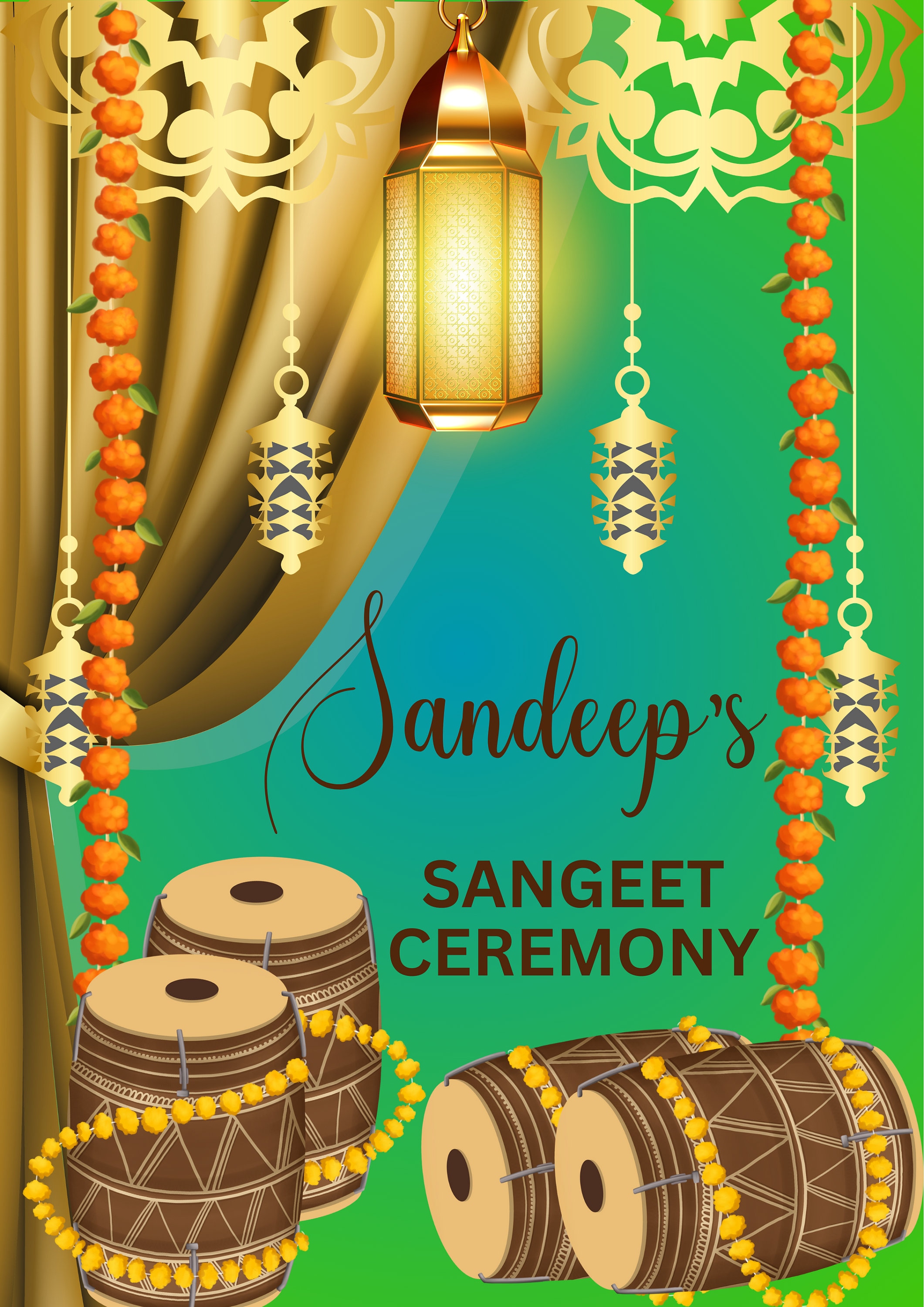 Sangeet Welcome Sign, Poster, Indian Wedding, 4 Sizes, Sangeet Night ...