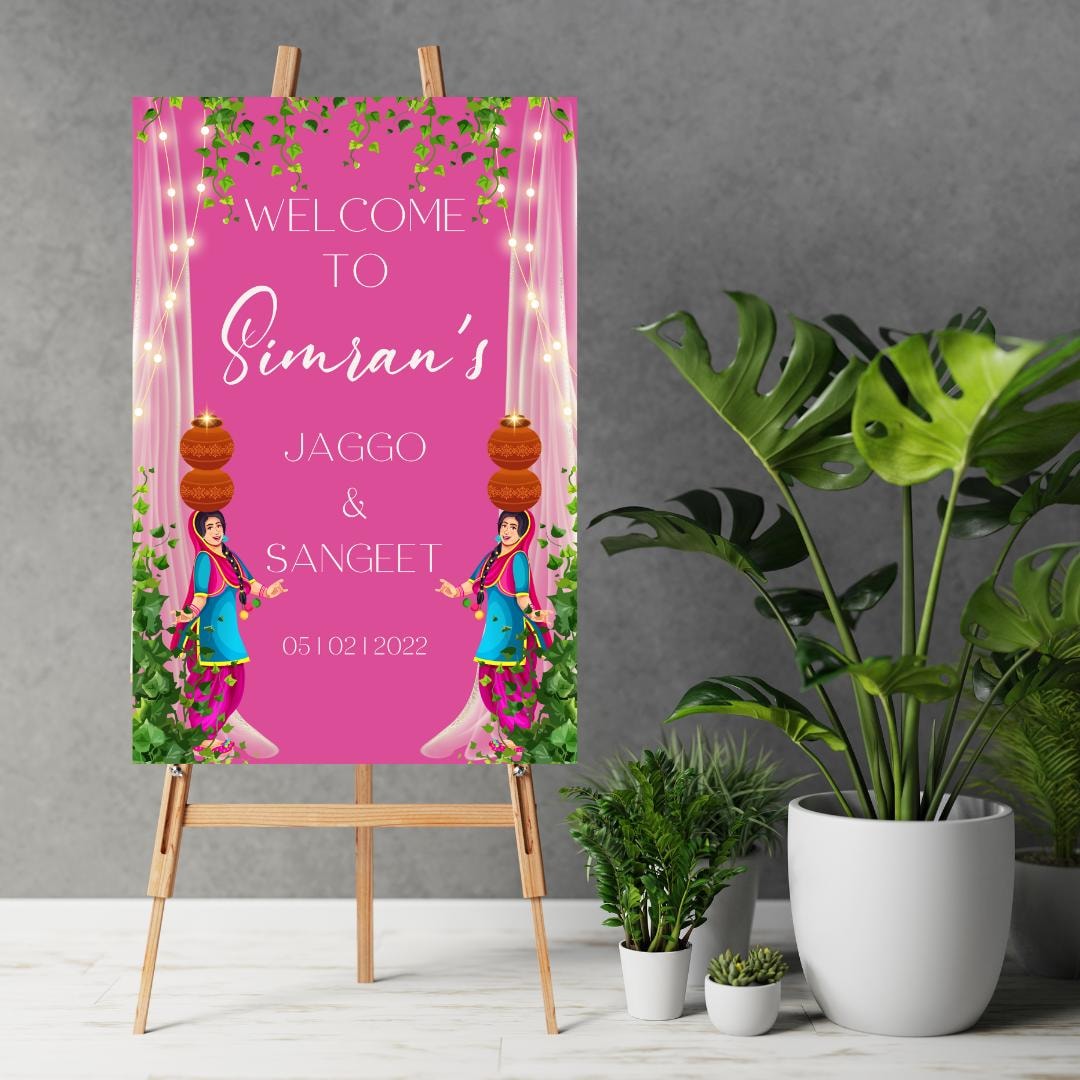 Jaggo Welcome Sign, Jago Foam Welcome Sign, Jaggo Sign for Sangeet ...
