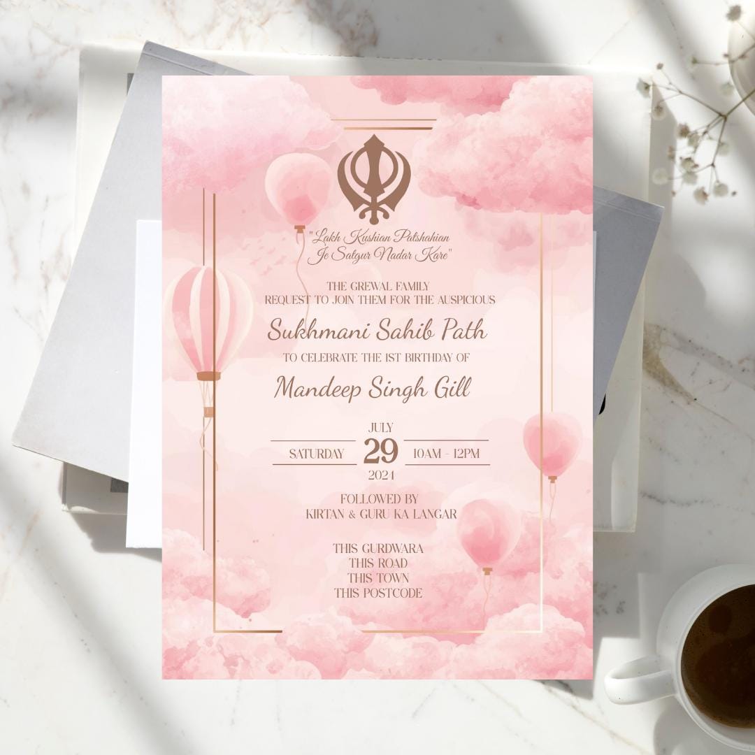 Editable Sukhmani Sahib Path Invitation, Sukhmani Sahib Path Digital ...