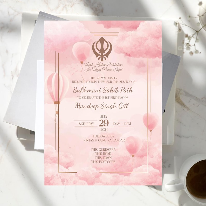 Editable Sukhmani Sahib Path Invitation, Sukhmani Sahib Path Digital ...