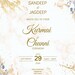 Sikh Punjabi Wedding Invitation: Kurmai & Chunni Ceremony (digital ...