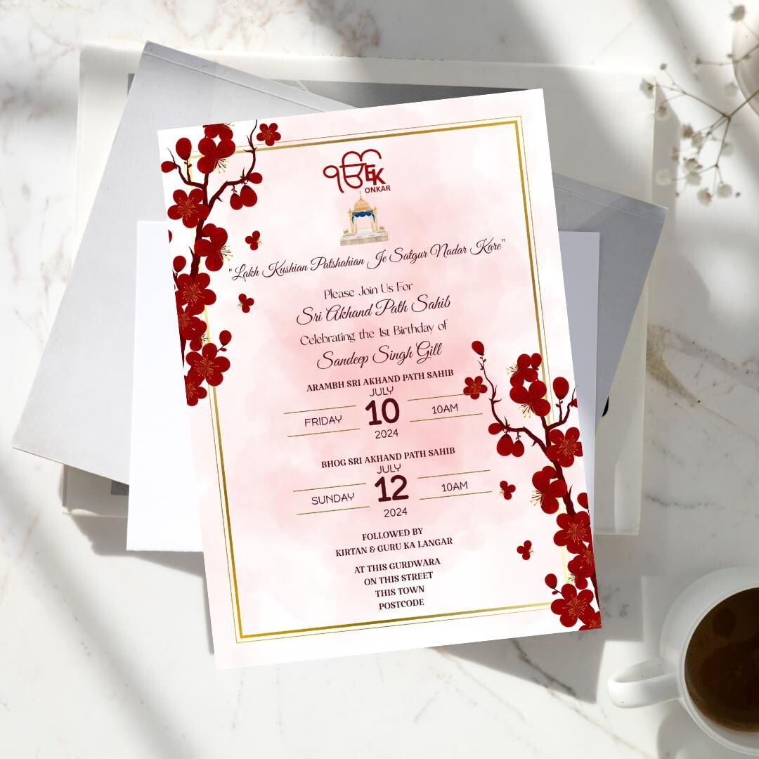 Sri Akhand Path Sahib Invite & Akhand Path Invite, Digital Akhand Sahib ...