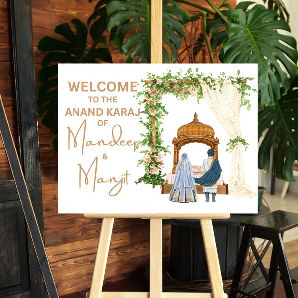 Anand Karaj Welcome Sign - Etsy UK