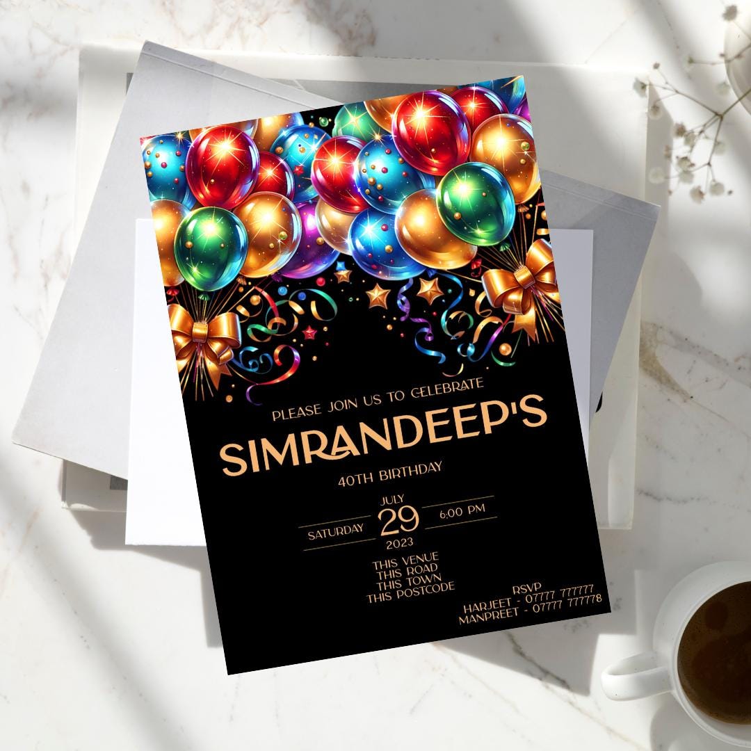 Birthday Party Invitation, Party Invitation, Birthday Invite ...