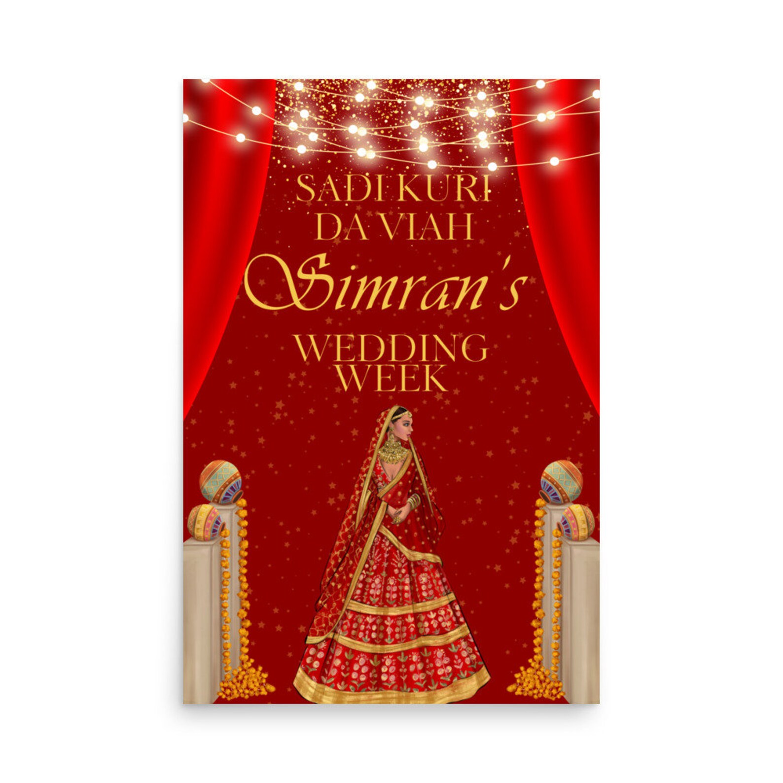 Sadi Kuri Da Viah, Punjabi Wedding Poster, Punjabi Wedding, Punjabi ...