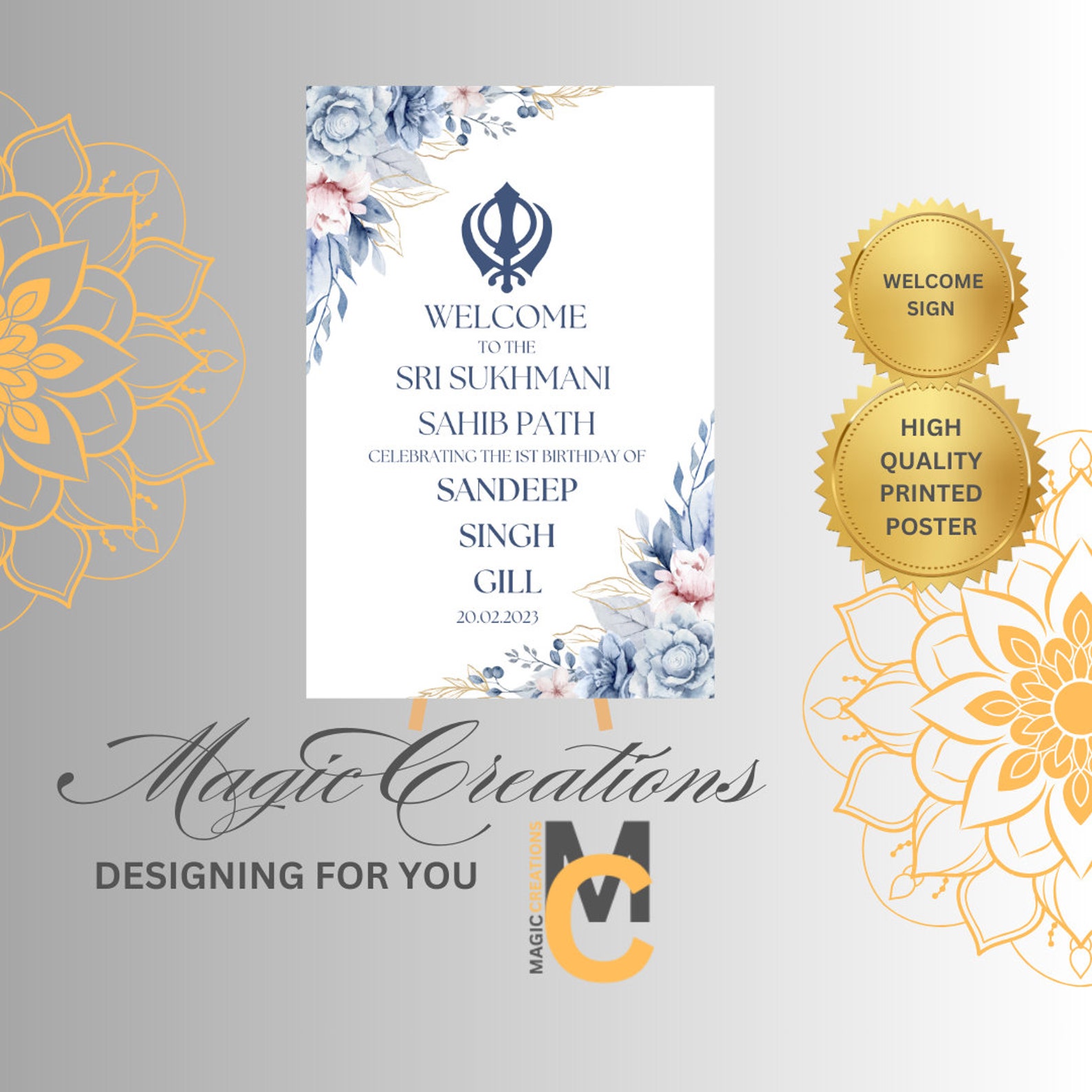 Sukhmani Sahib Path Welcome Poster Sign , Gurdwara Welcome Sign, Path Welcome Sign, Sri Sukhmani ...