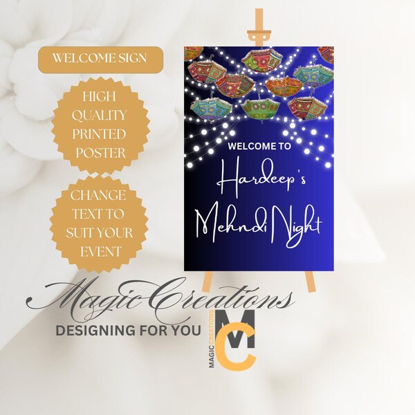 Digital Mehndi Welcome Sign - Etsy