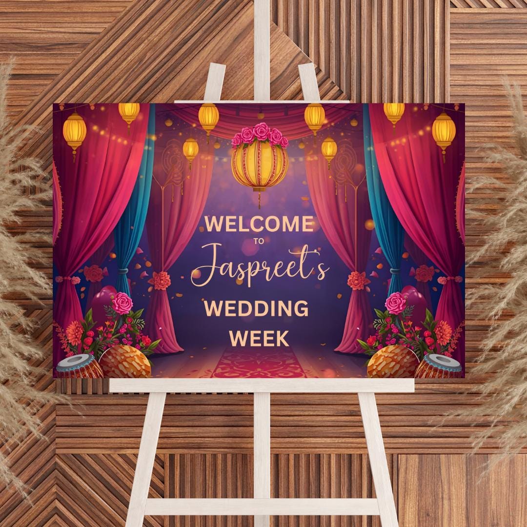 Jaggo Maiyan Welcome Sign Jago Welcome Sign for Sangeet Jaggo Indian ...