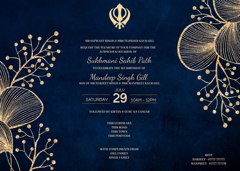 Editable Sukhmani Sahib Path Invitation, Sukhmani Sahib Path Digital ...