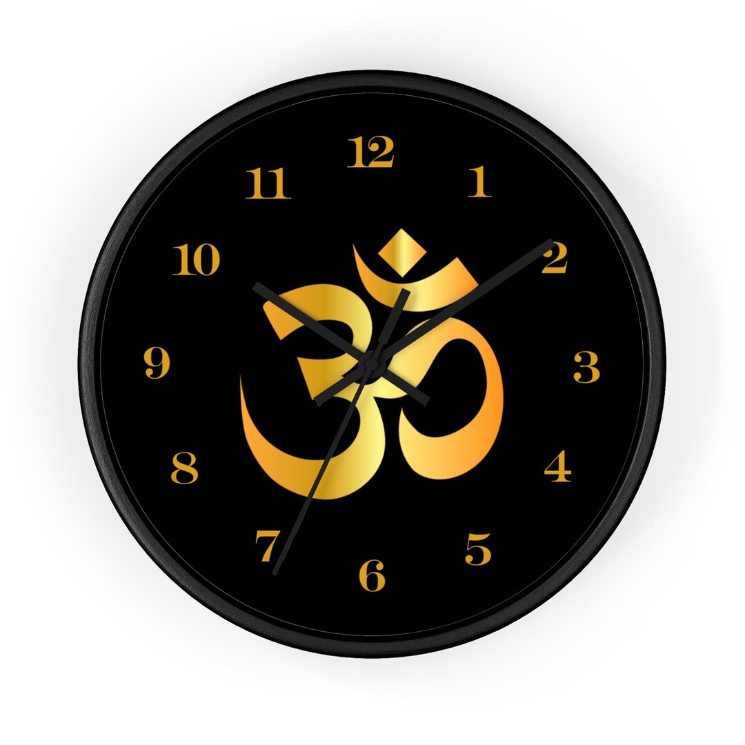 Om Wall Art, Om Wall Decor, Om Clock, Spiritual Wall Art, Yoga Wall ...