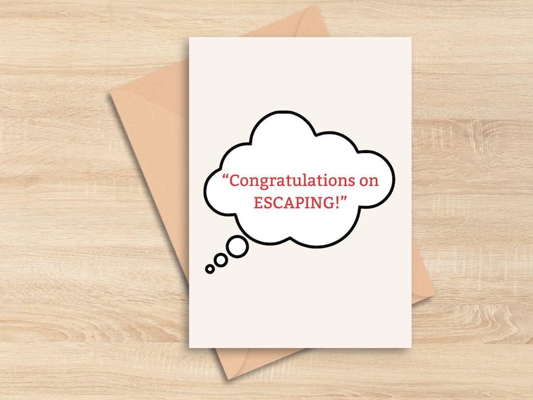 Sarcastic Farewell Gift Card for Friend, Coworker, Office - Etsy