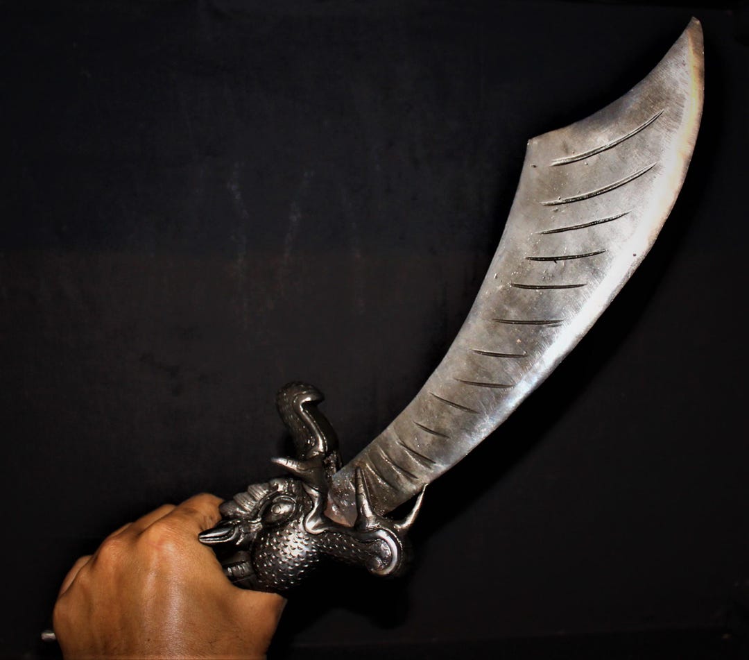 19" Handmade Tibetan Antique Made Ritual Iron Khadga Sword. Nepalese ...