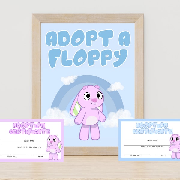 Adopt a Floppy Certificate - Etsy