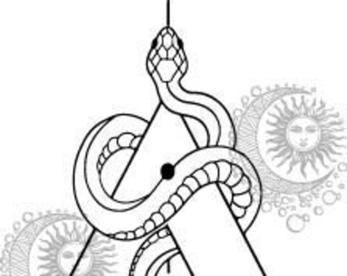 Geometric Snake Tattoo Design PNG Printable Art DIY Wall Art SVG, Cut ...