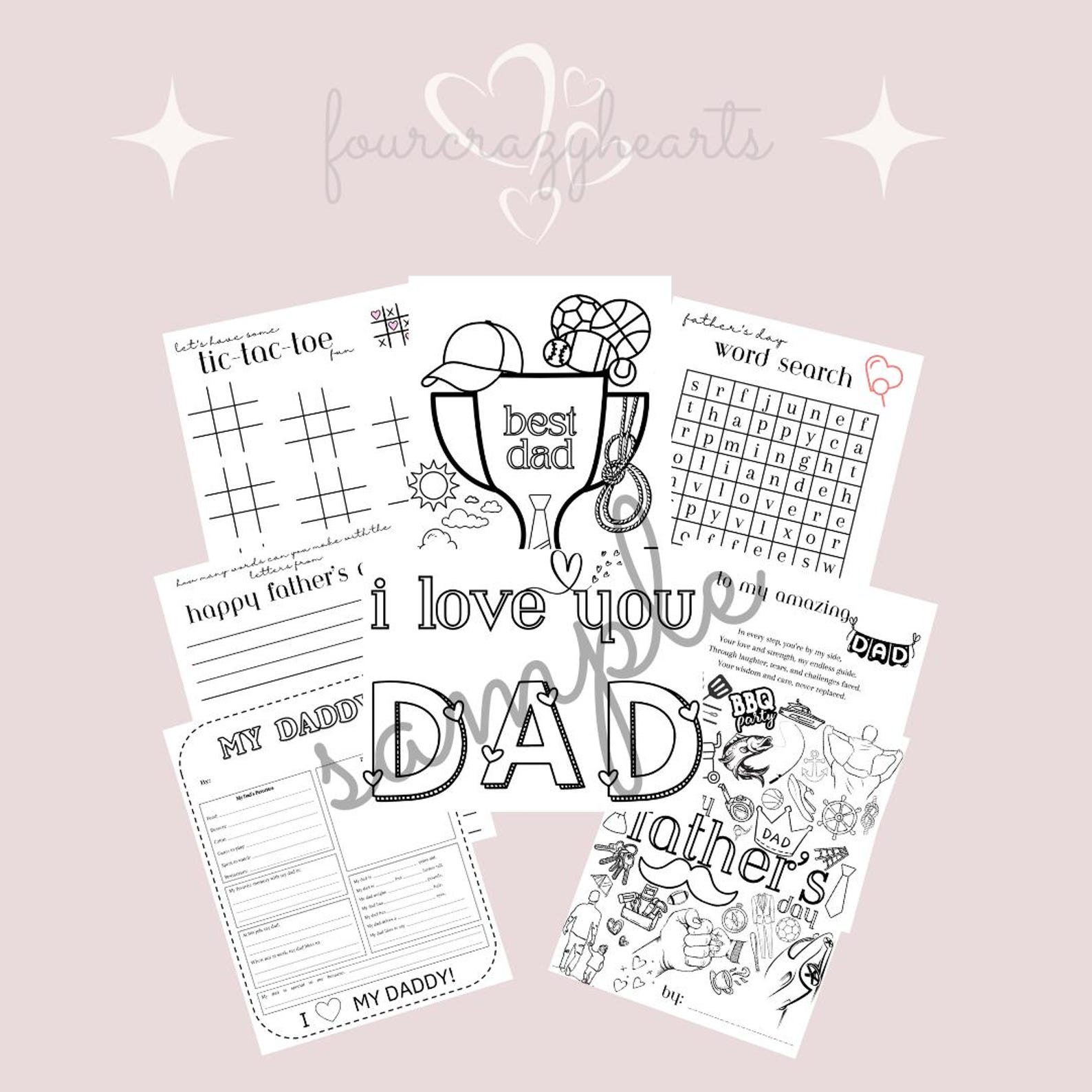 Father's Day Activity Pack - Etsy
