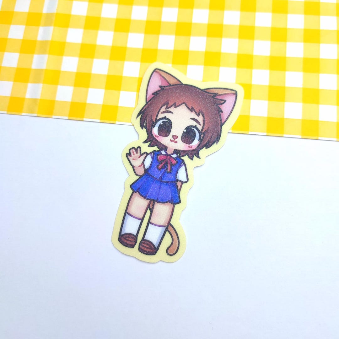 Haru Cat Chibi - the Cat Returns - Ghibli Glitter Matte Vinyl Sticker ...