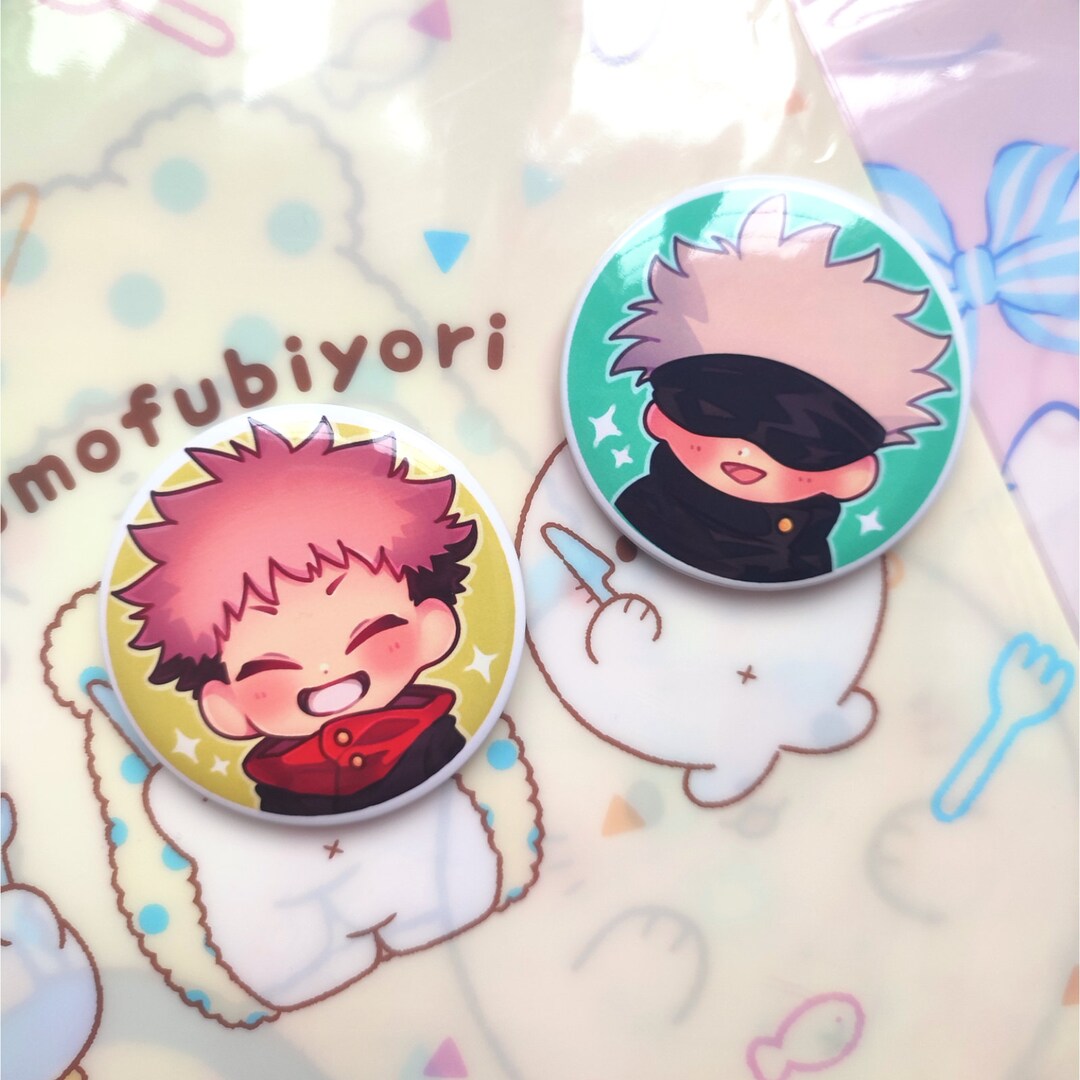Itadori & Gojo Jujutsu Kaisen Round 58mm Badges / Buttons - Etsy