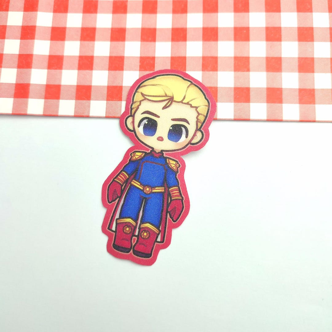Homelander the Protector Chibi the Boys Glitter Matte Vinyl Sticker - Etsy