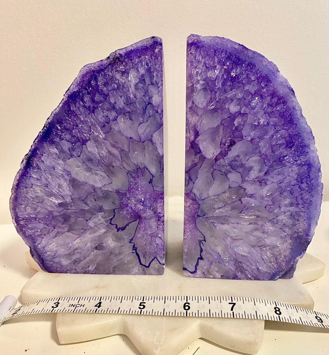 Purple Agate Bookends 6" Tall Weight: 4.65 Lbs / 2.11 Kg - Etsy