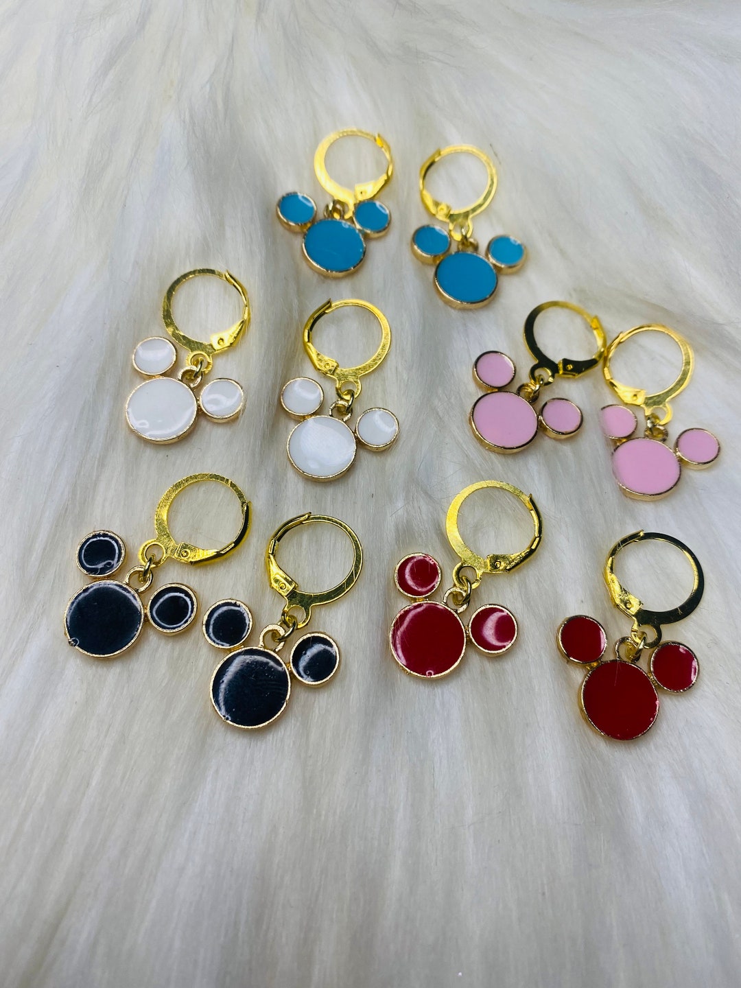 Mickey Mouse Huggies Gold Hoop Earrings - Etsy