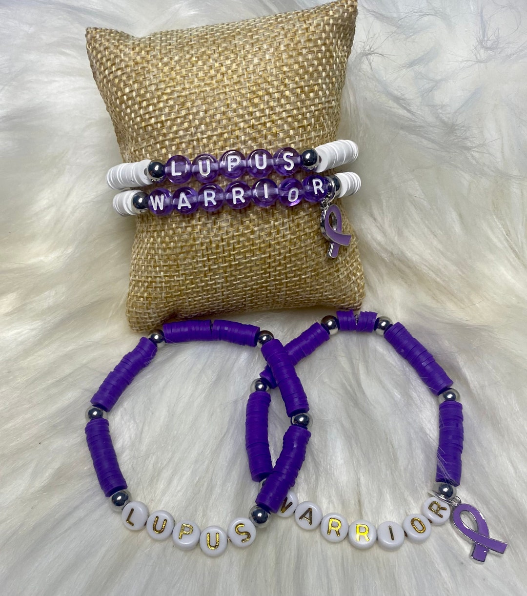 Lupus Warrior Bracelet / Lupus Awareness Bracelet, Lupus Awareness Jewelry, Lupus Jewelry, Cause ...