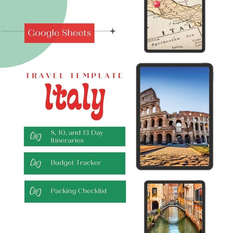 Italy Travel Template | 8, 10, or 13 Days | Rome, Florence, Venice ...